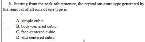 Starting From The Rock Salt Structure The Crystal Structure Type Generat