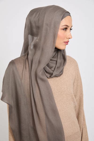 Premium Modal Matt Hijab Backdrop Grey Abayabuth