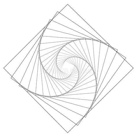 Circular Geometric Motif Abstract Grayscale Op Art Element Stock Vector Illustration Of Curl