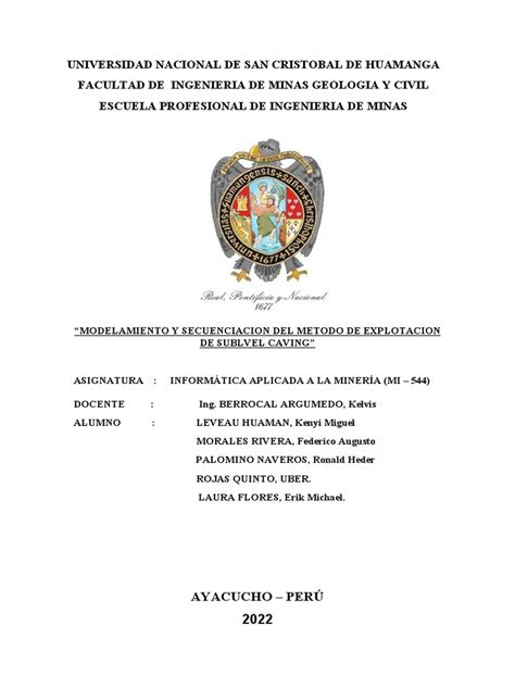 sublevel caving corregido pdf minería perforación