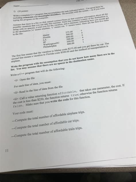 Solved Name Csc126 Spring 2018 Final B 4 Given The