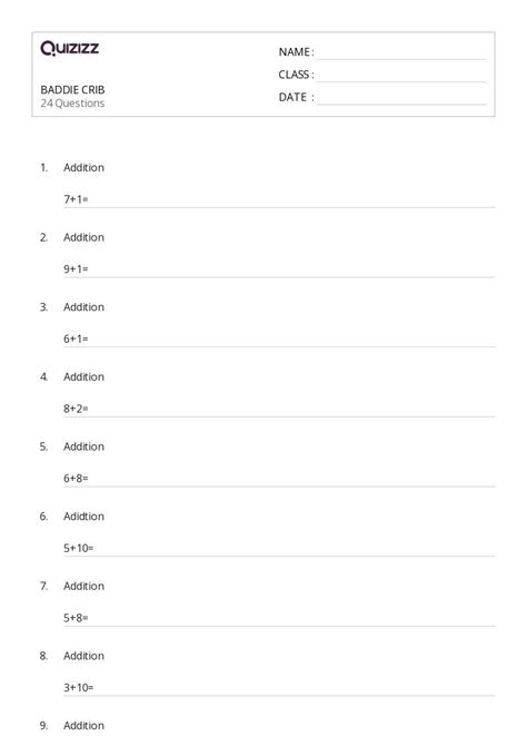 50 Addition Worksheets For 2nd Grade On Quizizz Free And Printable