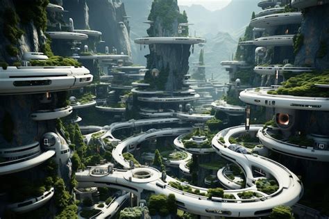 premium photo scifi redundant pattern structure