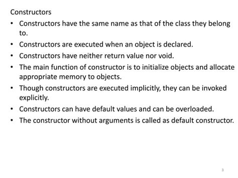 constructors and destructors in c ppt