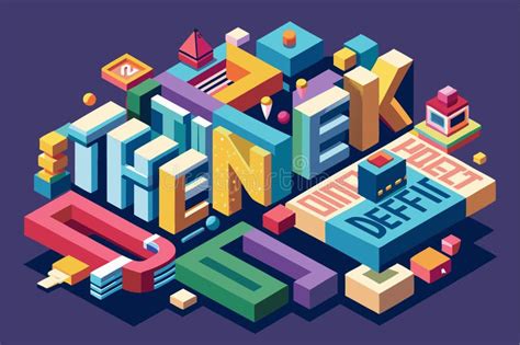 This Design Features Vibrant Isometric Shapes And Playful Lettering In A Modern Layout Think