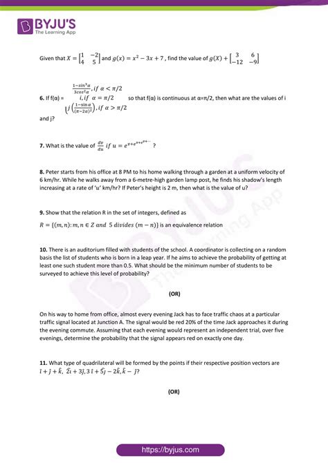 Cbse Class 12 Maths Sample Paper Set 1 Get Pdf