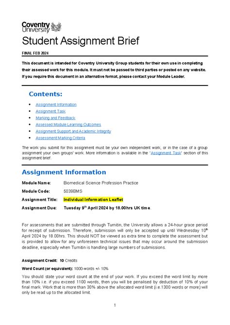 University Assignment Brief Template V13 100723 Sls Leaflet Final