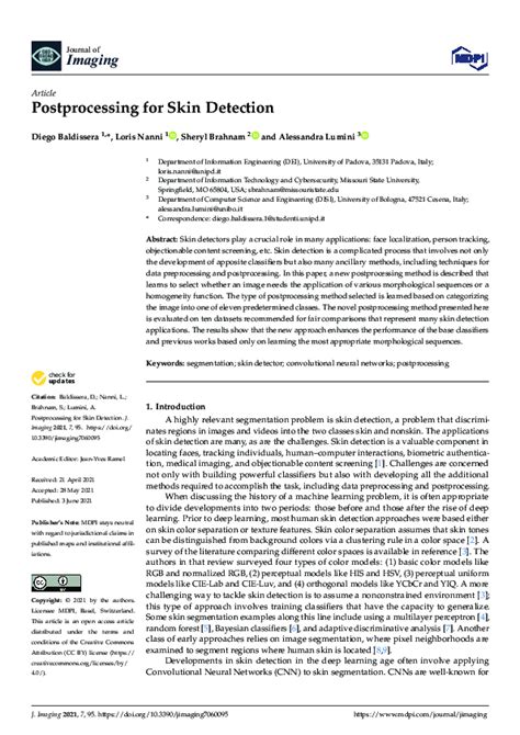 pdf postprocessing for skin detection