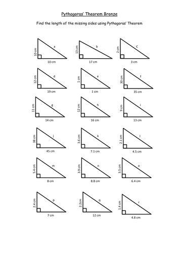 Pythagoras Basic Continued Ks3 Teaching Resources