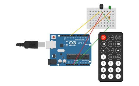Circuit Design Sensor Inalambrico Infrarojo Tinkercad