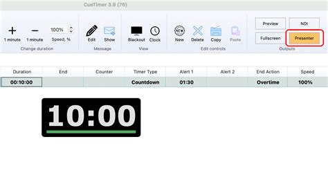 Cuetimer Presenter Window The Ultimate Presentation Timer For Powerpoint And Keynote