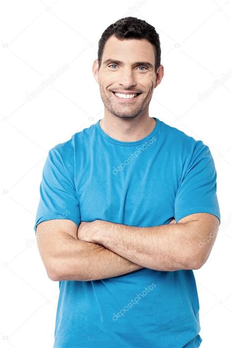 남자 팔짱 포즈 — 스톡 사진 © Stockyimages 92387258