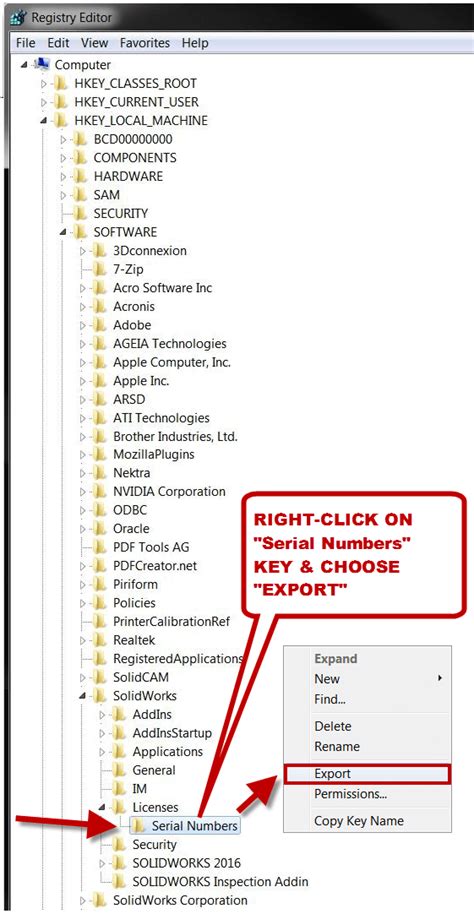 backup your solidworks serial numbers for a clean install