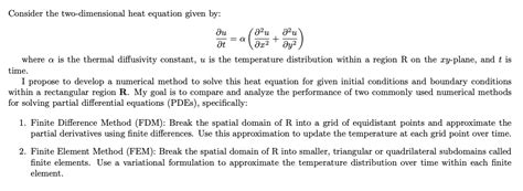 Solved Consider The Two Dimensional Heat Equation Given By
