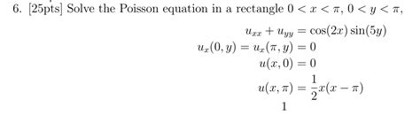 Solved Pts Solve The Poisson Equation In A Rectangle Chegg
