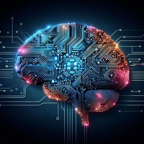 Futuristic Ai Tech Human Brain And Circuit Board Photo  Free Download Pikbest