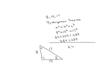 solved a triangle has sides with lengths 8 15 and 17 1 verify this