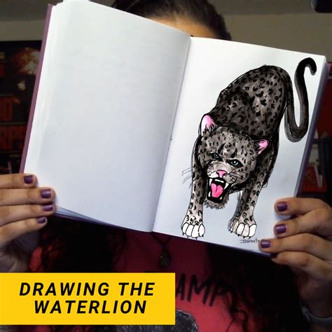 Drawing The Water Lion Inkeater Artist Creator And Music Nerd