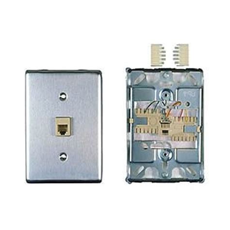 Modular Telephone Wall Jack Assembly 4 Conductor Allen Tel Products