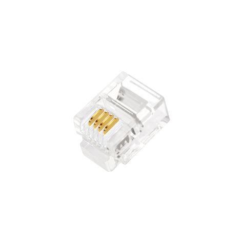Custom Unshielded Cat3 6p4c Rj11 Modular Plug Manufacturers Factory Ningbo Puxin Electronic