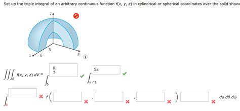 Solved Set Up The Triple Integral Of An Arbitrary Continuous Chegg