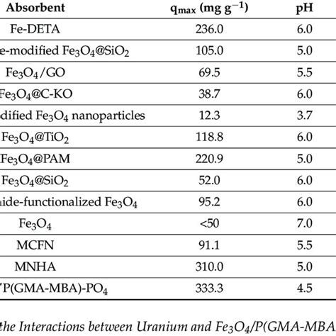 Comparison Of Uranium Adsorption Performance Between Fe 3 O 4