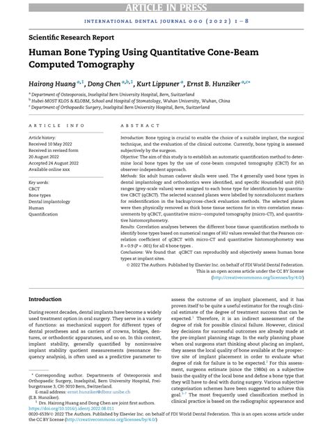 Pdf Human Bone Typing Using Quantitative Cone Beam Computed Tomography