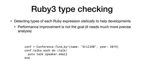 An Introduction To Typed Ruby Programming Speaker Deck