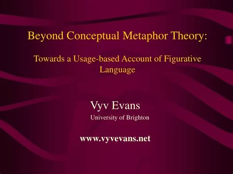 Ppt Beyond Conceptual Metaphor Theory Towards A Usage Based Account