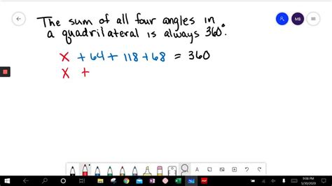 solved find the value of x then find the missing angle measures