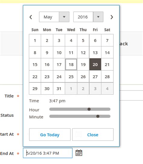 Solved How Add Time To Datepicker In Backend Magento Forums