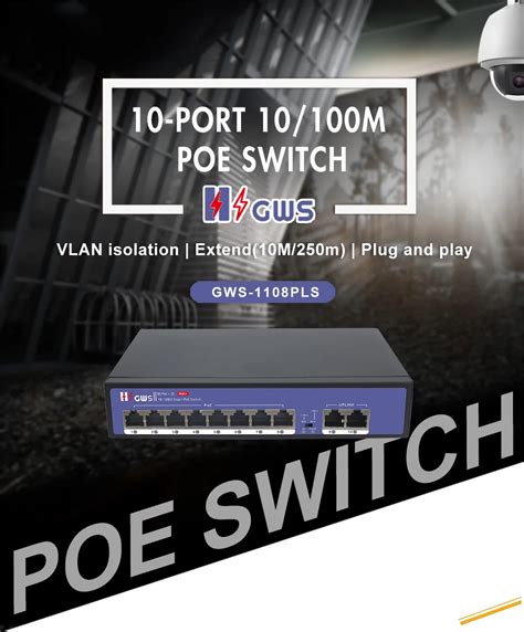 10 100m Poe Switch Ethernet Port Can Support 10 100base Tx Auto