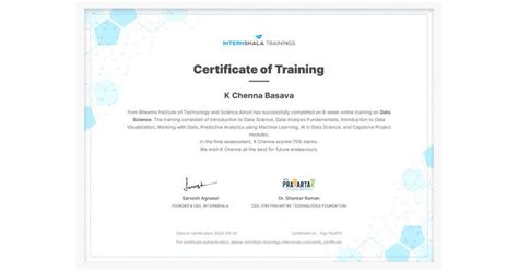 K Chenna Basava On Linkedin Successfully Completed The Data Science