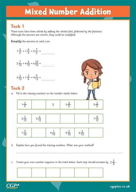 Adding Mixed Numbers Problems Foundation Year 5 Cgp Plus
