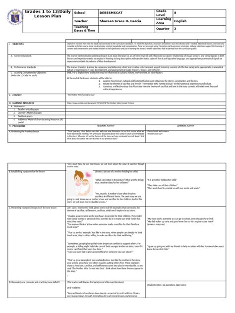 Dlp Template Pdf Learning Love