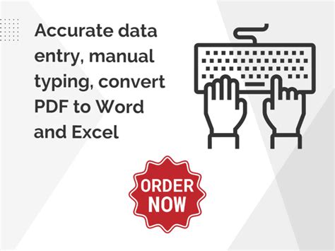Accurate Data Entry Manual Typing Convert PDF To Word And Excel Upwork