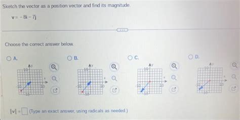 solved sketch the vector as a position vector and find its