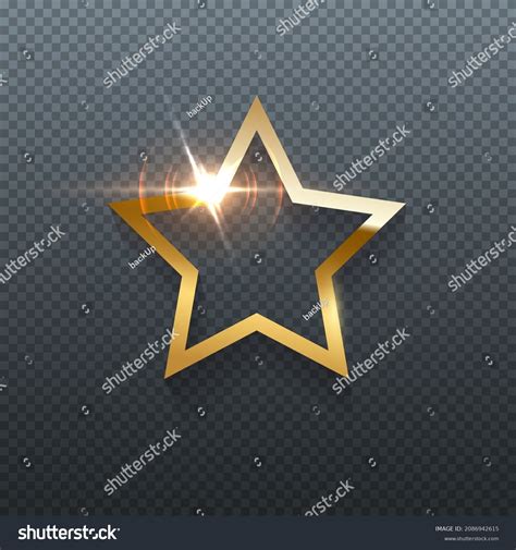 Five Pointed Star Golden Frame Bright Stock Vector Royalty Free Shutterstock