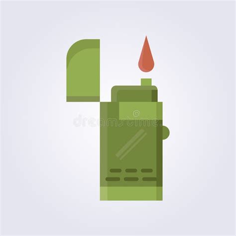 Colored Flat Icon Lighter Vector Logo Design Stock Vector