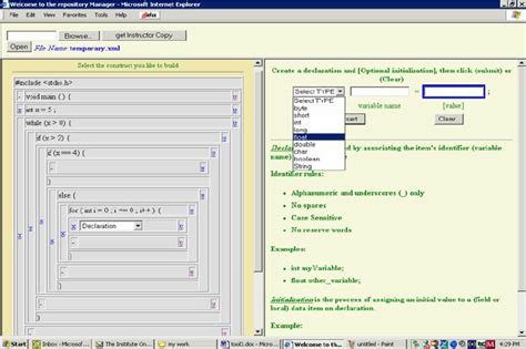 A Snapshot Showing The Nesting And The Declaration Statement Builder