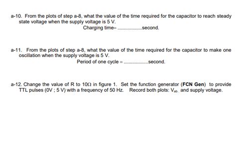 A 4 Set The Function Generator Fcn Gen To Provide