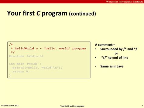 Your First C And C Programs Ppt Download
