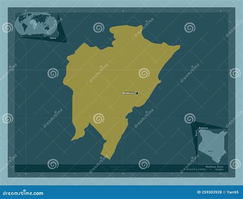 Mombasa Kenya Solid Labelled Points Of Cities Stock Illustration