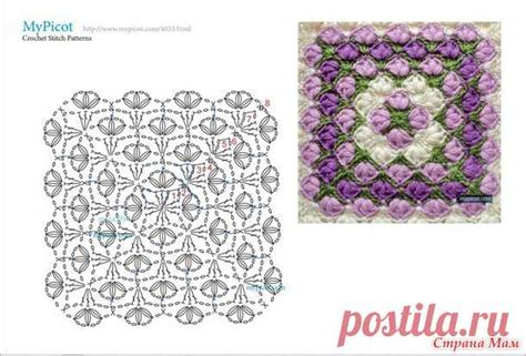 Узоры крючком от Mypicot ссылка на МК пост закрыт Все в ажуре