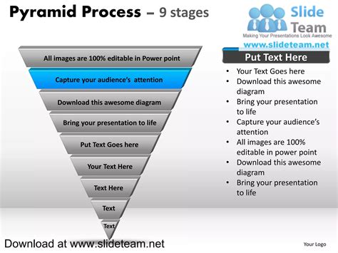 List Of Items In Pyramind Form Process 9 Stages Powerpoint Presentation Slides And Ppt Templates