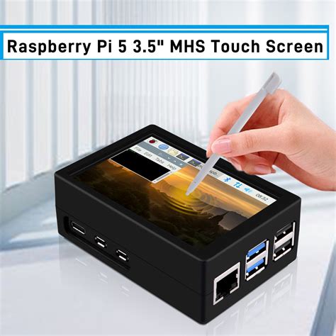 52pi 35 Inch Hdmi Touch Screen With Case For Raspberry Pi 5 With Off