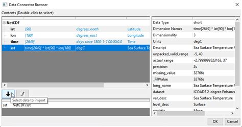 Help Online Origin Help Netcdf Importing