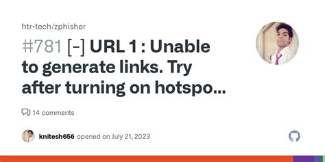 Url 1 Unable To Generate Links Try After Turning On Hotspot Parrot Os · Issue 781 · Htr