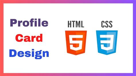 Profile Card Design With HTML CSS