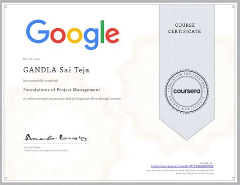 Gandla Sai Teja On Linkedin Projectmanagement Learning Coursera
